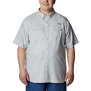 Columbia Men's Low Drag Offshore Short Sleeve Shirt, UPF 40 Protection, Moisture Wicking Fabric T-Shirt,Cool Grey,XX-Large