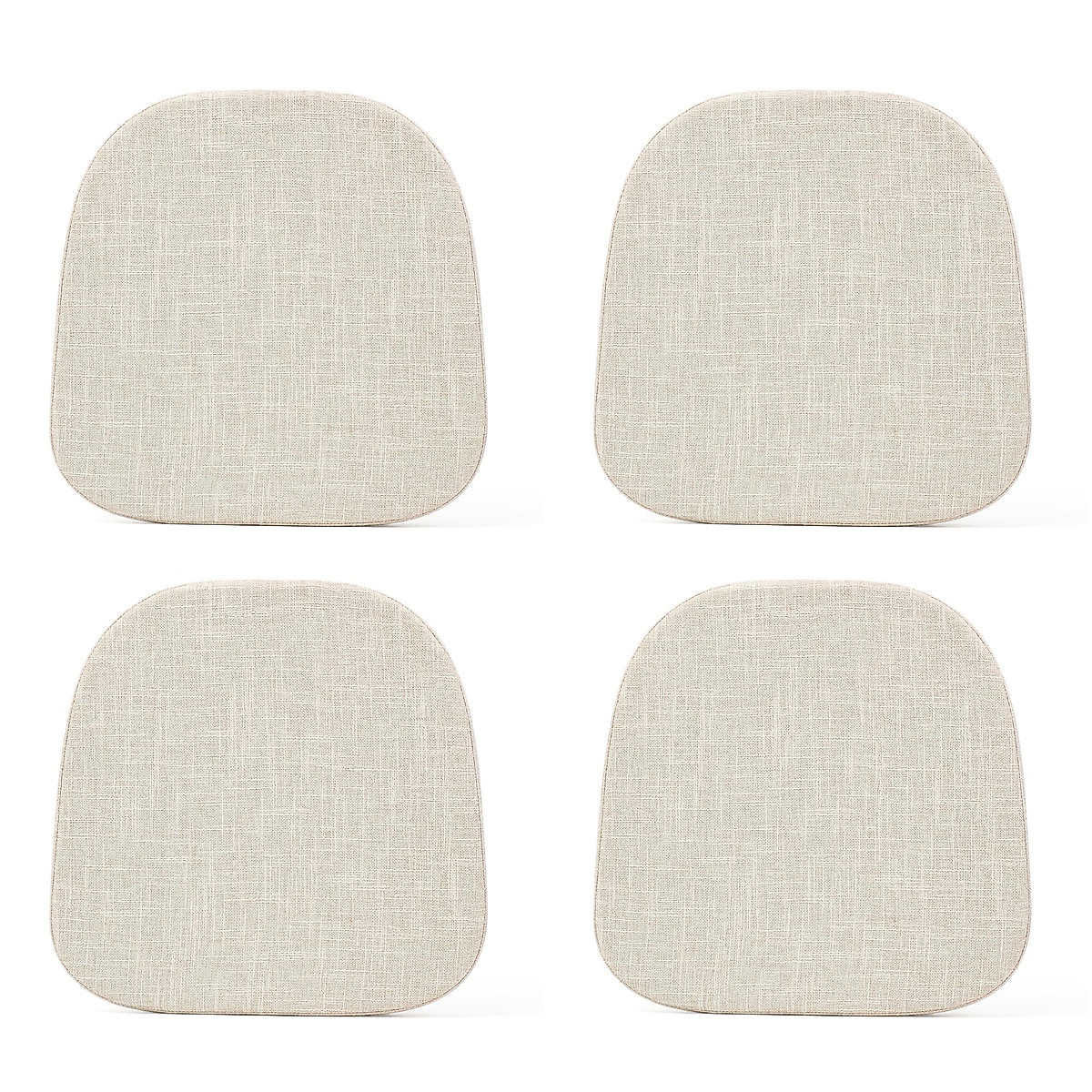 Tromlycs 14x14 Metal Chair Cushions Pads Set of 4 for Tolix Metal Chairs Small Seat Cushions 14 inch Beige