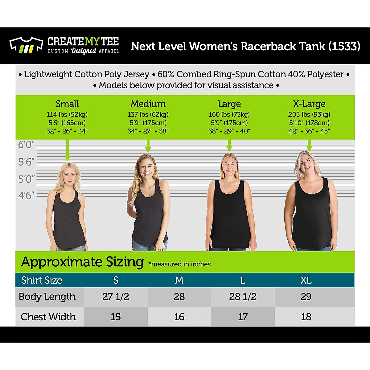 CreateMyTee | Bradley University Kaboom Full Color Ladies Tank Top (Black, Large)