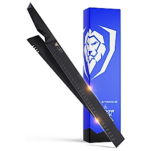 Dalstrong Slicing Knife - 14 inch - Shadow Black Series - Black Titanium Nitride Coated - High Carbon - 7CR17MOV-X Vacuum Treated Steel Carving Knife - Sheath - Kitchen Knife Slicer - NSF Certified