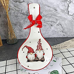 2pcs Christmas Spoon Rest Ceramic Chopsticks Holder Table Decorations Christmas House Warming Gift