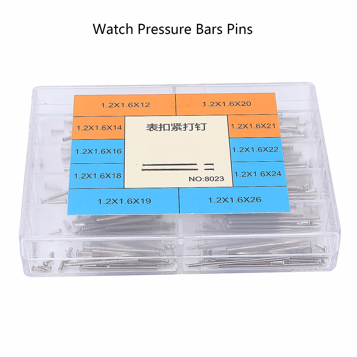 Watch Link Remover Kit, Pressure Bars Pins, Watch Rivet Ends Watch Bars Watch Band Clasp Bars Tube Friction Pin, Rivet Ends Repairing Accessory for Watch Repair and Watch Band Removal