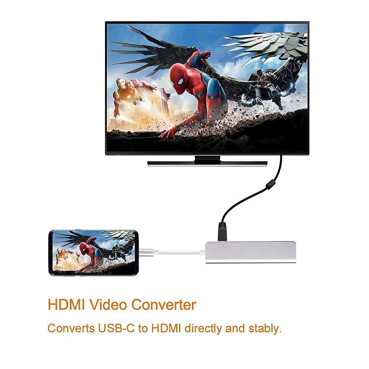 PANUSBGHUB 4 in 1 Type C Hub with HDMI USB 3.0 Adapter for MacBook Hub USB Computer Peripherals USB Type C HDMI for MacBook Pro Air