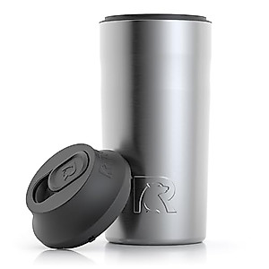 RTIC Can Chiller with Slider Lid, Fits Various Sizes Including 12oz, 16oz, & Slim Cans, Double Wall Vacuum Insulated, Stainless Steel, Sweat Proof, Stainless