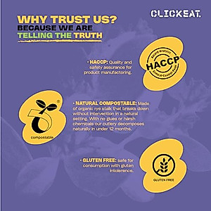 Clickeat Wild Straws (Mini Size) - 310 Units - 100% Compostable and Biodegradable Straws - Ideal for Stirring and Drinking Coffee - Made with Rye Stalk - Kid-Friendly and Gluten-Free