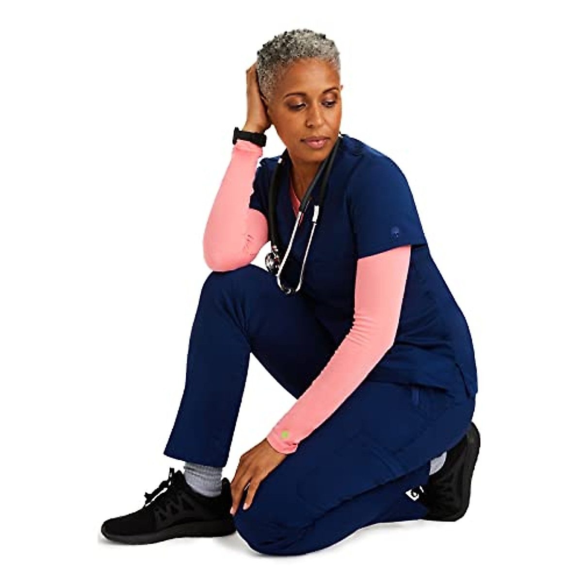 Healing Hands Under Scrubs for Women Long Sleeve Knits Women’s Medical Scrub Tee 5047 Melissa Underscrubs Nectar XXS