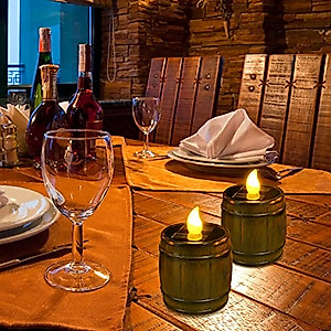 Solar Candles Outdoor Waterproof, Punasi 6pcs Dusk to Dawn Rechargeable Solar Tea Lights Votive Candle with for Outdoor Lantern Garden Home Decor, 2.17" x H 3.15"