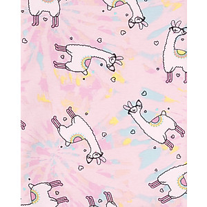 The Children's Place Girls' Long Sleeve Top and Pants Snug Fit 100% Cotton 2 Piece Pajama Sets 2-Pack, So Sleepy/Llama 2 Pack, 8