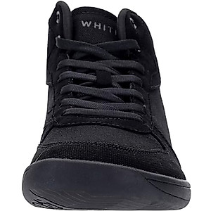 WHITIN Men's Wide Toe Box Canvas Minimalist Barefoot Shoes Width Zero Drop Minimus Sneaker Male Size 11 Lightweight Trail Minimal Walking All Black 45