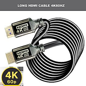 4K HDMI Cable 60ft 2.0 18Gbps,High Speed HDMI Cables 4K60 2K120 1080P eARC HDR HDCP 2.2 2.3 Compatible with Apple TV 4K Sony LG Samsung Xbox Series X RTX 3080 PS4 PS5
