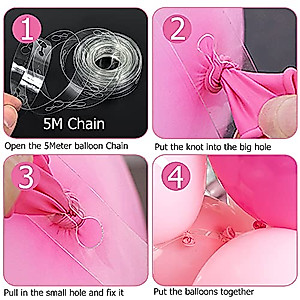 Beliueyes Rose Gold Balloon Garland Kit 148PCS, Pink White Balloon Arch for Bridal Wedding Birthday Baby Shower Anniversary Party Decor Background Decoration