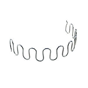 Coshar 3Pcs 16-Inch Sofa Upholstery Spring Replacement, Furniture Recliner Couch Repair Set, Screws and Clips Included - Silver