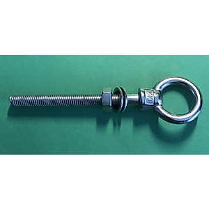 US STAINLESS Stainless Steel 316 (Shape Type 307) M10 Lifting Eye Bolt 10mm x 100mm Marine Grade Pitch of 1.5