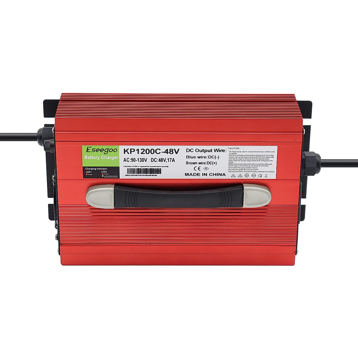 Eseegoo 48 Volt 17 AMP Golf Carts Battery Charger Compatible with EZGO RXV & TXT Battery Charger for 48 Volt Golf Carts with RXV Plug/ 3 Pin Triangle Style Plug