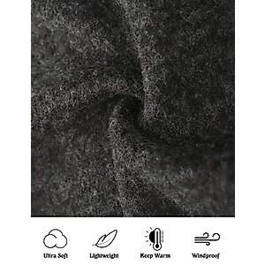 Dolcevida Zip Up Sweaters For Women Fleece Zip Up Speckled Jacket with Pockets (Black Mix, M)