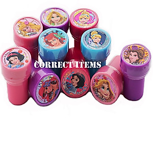 Princess Disney 10 Assorted Self Inking Stampers Party Favor
