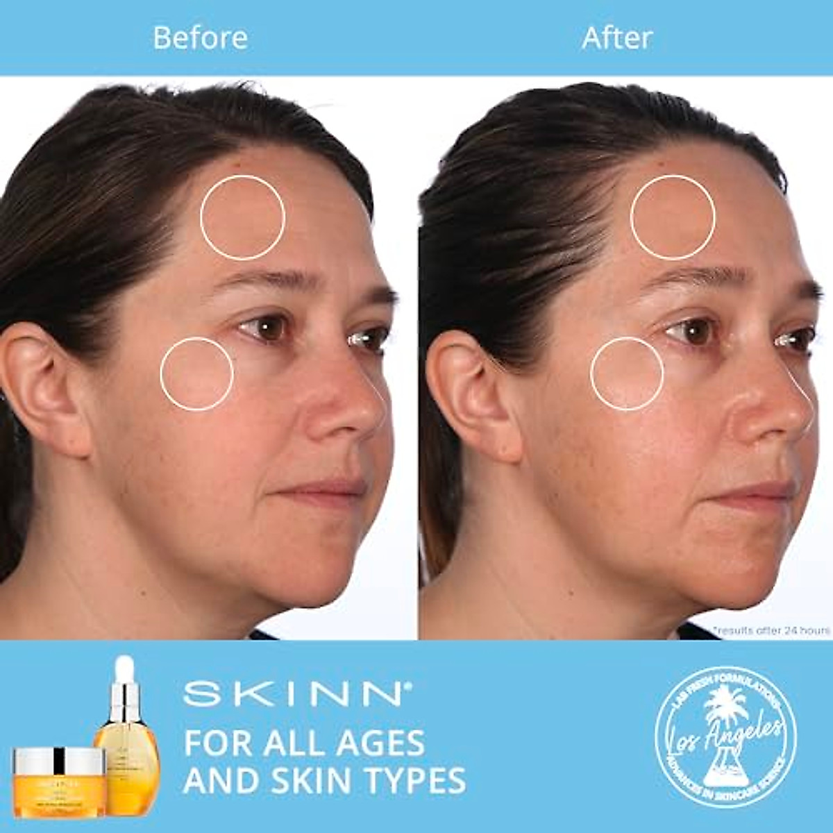 SKINN Luminous Facial Oil and Face Firming Cream Set - Anti-Aging Skin Care Duo to Reduce Fine Lines, Wrinkles & Strengthen Skins Barrier with Vitamin C & Manuka Honey