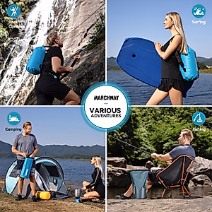 MARCHWAY Floating Waterproof Dry Bag Backpack 5L/10L/20L/30L/40L, Roll Top Sack Keeps Gear Dry for Kayaking, Rafting, Boating, Swimming, Camping, Hiking, Beach, Fishing (Teal, 20L)