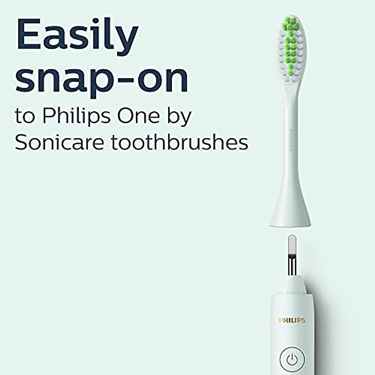 Philips One By Sonicare, 2 Brush Heads, Mint Light Blue, BH1022/03