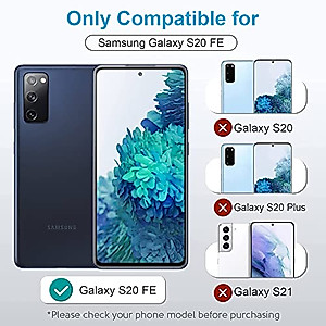 LK 6 Pack 3 Pack Screen Protector & 3 Pack Camera Lens Protector for Samsung Galaxy S20 FE 5G 6.5-inch, Tempered Glass, Easy Frame Installation, Support Fingerprint Reader, Case Friendly