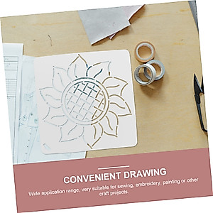 TEHAUX Embroidery Template Embroidery Stencils Multipurpose Tool Embroidery Tools Embroidery Accessories Patchwork Stencil Tailor Craft Tool DIY Clothing Stencil Pp Quilting Sewing Tools