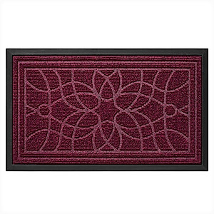 DEXI Front Door Mat, Welcome Mat Heavy Duty Durable Low Profile Outside Doormat for Entryway, Patio, Garage, High Traffic Areas, 17"X29", Palevioletred