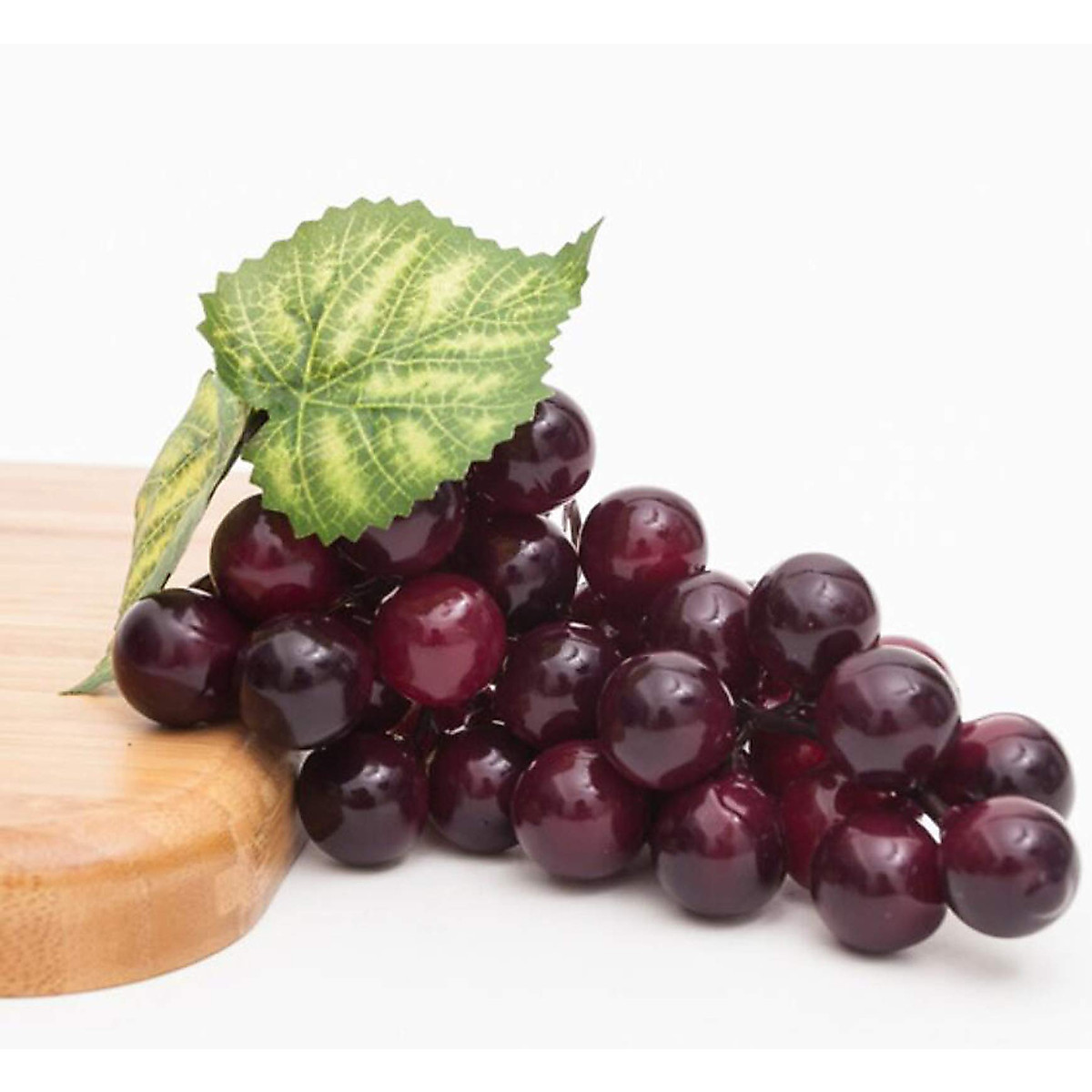 Artificial Grapes, 3 Bunches of Fake Decorative Grapes Simulation Fruit with Artificial Vines Lifelike Leaves Hanging Ornaments for Wedding Home Party Garden Wall Fruit Wine Decor