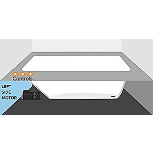 Carver Tubs - AR7242 - 6 Jet Whirlpool - 72"L x 42"W x 20.5"H - Drop In White Acrylic Bathtub (Left Hand Motor)