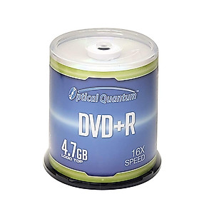 Optical Quantum DVD+R 4.7GB 16x Recordable Media Disc - 100 Spindle (FFP) OQDPR16LT-BX