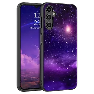 DOMAVER for Samsung A14 Case Galaxy A14 Case 5G Glow in The Dark Nebula Space Luminous Slim Lightweight Protective Cover- Shining Nebula