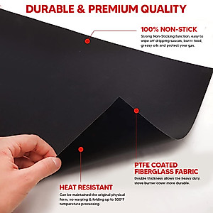 Teflon Liner Roll for Ovens, Stovetops & Grills (75” x 17”) - Custom Cut to Size & Shape Needed - Versatile Non-Stick Teflon Mat, Can Use As Oven Liner, Grill Mat, Stovetop Cover, Baking Sheet, etc.