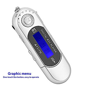 Portable MP3 Player with Earphone Support FM Radio Voice Recorder TF Card, Music Player with LCD Screen USB 2.0 High Speed Transfer Multifunction MP3 Player for Walking Sier