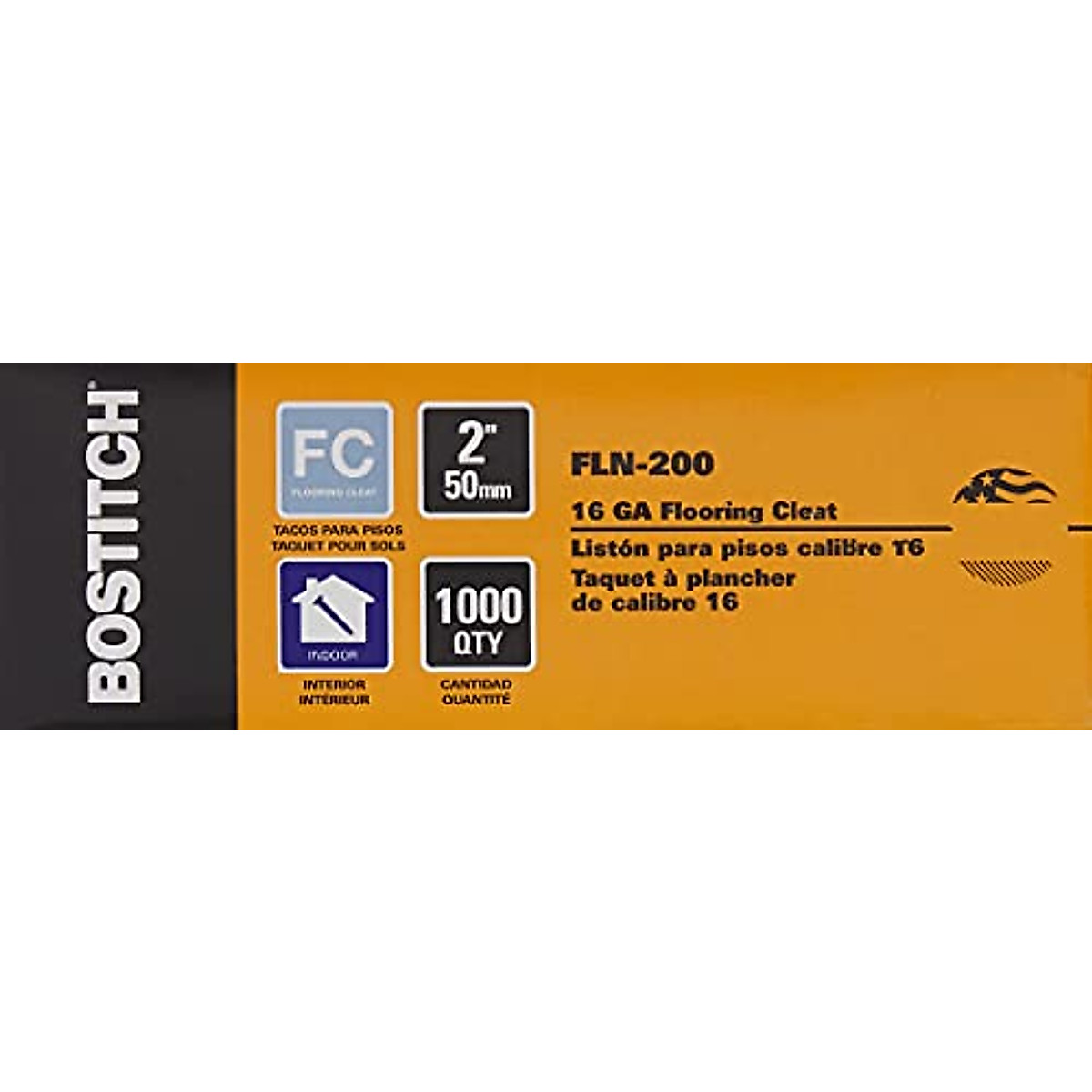 BOSTITCH Flooring Nails, L-Nail, 2-Inch, 1000-Pack (FLN-200)