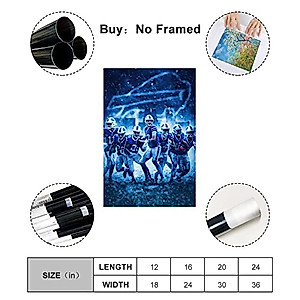 TUBALU Josh Allen, Stefon Diggs Poster Art Canvas Bedroom Wall Art Decor Picture Print Offices Dorm Room Decor Gifts Unframe:12x18inch(30x45cm)