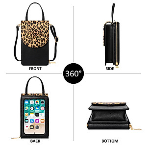 KUKOO Small Crossbody Bags for Women Cell Phone Purse Wallet Mini Shoulder Handbag with Credit Card Slots