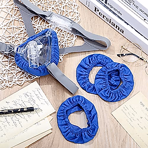 10 Pieces Mask Covers Reusable Soft Mask Liners Full Face Mask Liners Reduces Air Leaks and Blisters (Blue)