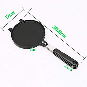 Waffle Cone Maker, ZEENEEK Waffle Irons Mold Nonstick Coating Surface Baking Pan, Double Sided Pancake Maker Multifunctional Crisp Omelet Pan Ice Cream Maker Machine Egg Roll Mold - 6.7 Inches