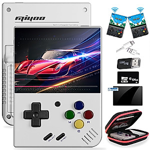 Miyoo Mini Plus, Retro Handheld Game Console 3.5-inch IPS Full Screen / 10,000+ Games / WiFi Support / 64 GB TF Card / 3000mAh Battery Life 7+ Hours (White)