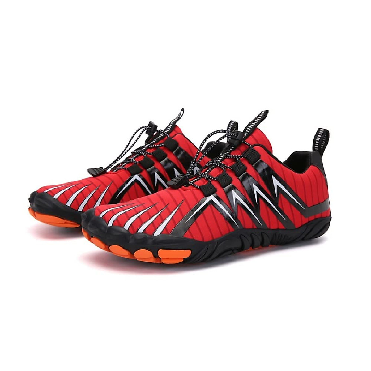 Men Women Outdoor Hiking Water Shoes Quick Dry Athletic Aqua Sport Shoes Barefoot Beach Pool Sneakers Red