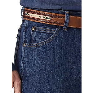 Wrangler Men's Premium Performance Advanced Comfort Cowboy Cut Reg Jean, Mid Stone, 44W x 32L