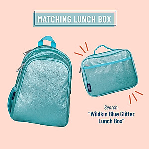 Wildkin 15-Inch Kids Backpack for Boys & Girls, Perfect for Early Elementary, Backpack for Kids Features Padded Back & Adjustable Strap, Ideal for School & Travel Backpacks (Blue Glitter)