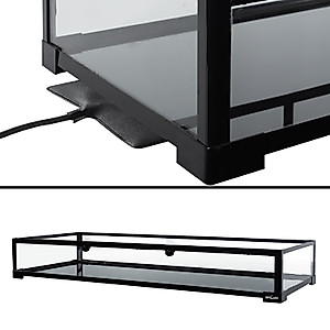 REPTI ZOO 135 Gallon Reptile Glass Terrarium, 48" x 18" x 36" Vertical Tempered Glass Rainforest Reptile Terrarium, 2 in 1 Use Knock-Down Paludarium Tank