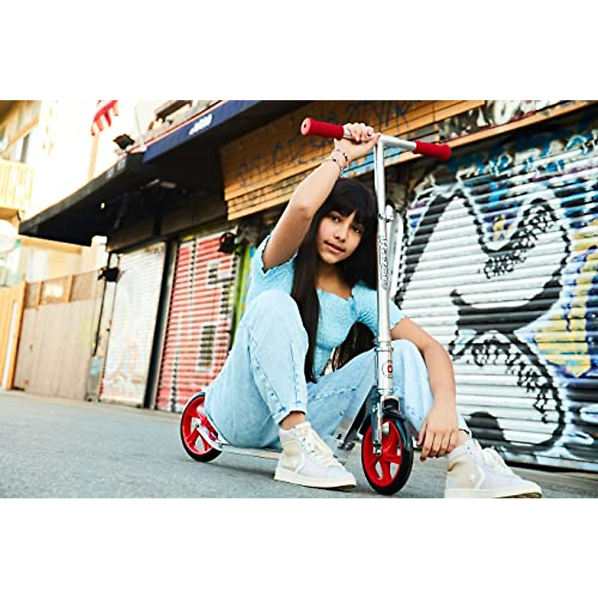 Razor A5 LUX Kick Scooter - Red - FFP , 38.6 Inch