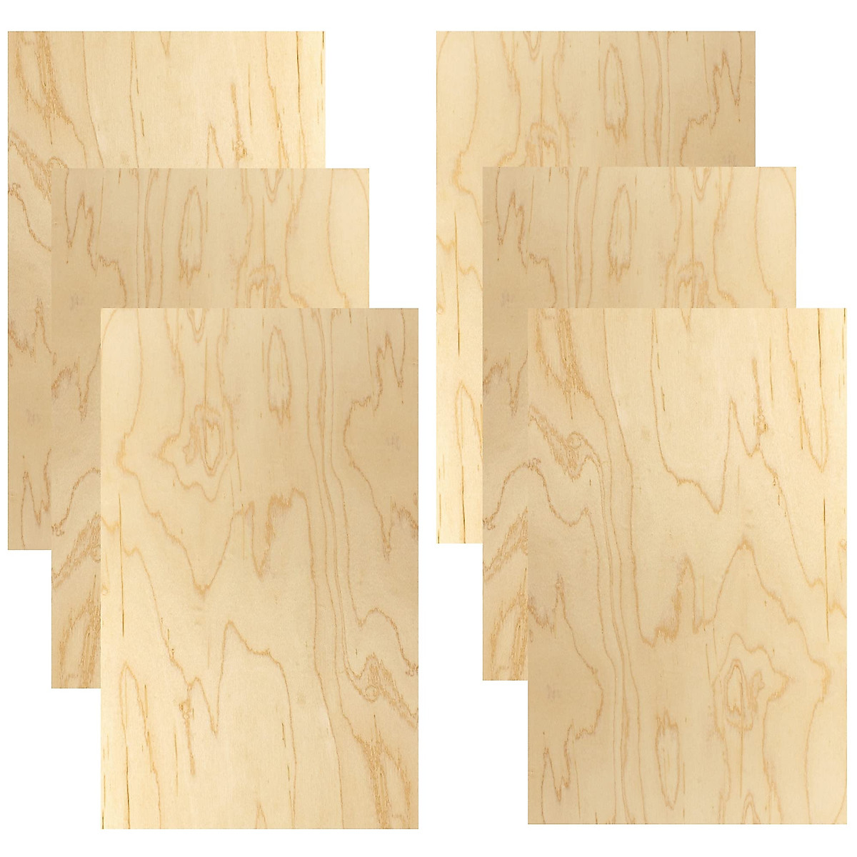 Maple | 3.9mm 1/8th inch, 12”x19” Premium Finished Two Sided with MDF Core, Glowforge Ready | Walnut, Cherry, Maple, Red Oak, White Oak, Alder, Pine, Cedar, Sapele, Mahogany, Hickory, Bamboo