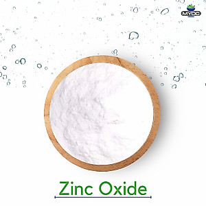 Myoc White Zinc Oxide Powder (110 Gram), Non-Nano Zinc Oxide Powder, Zinc Oxide Powder for Skin, DIY Sunscreen, Baby Diaper Rash Cream, Online Quality
