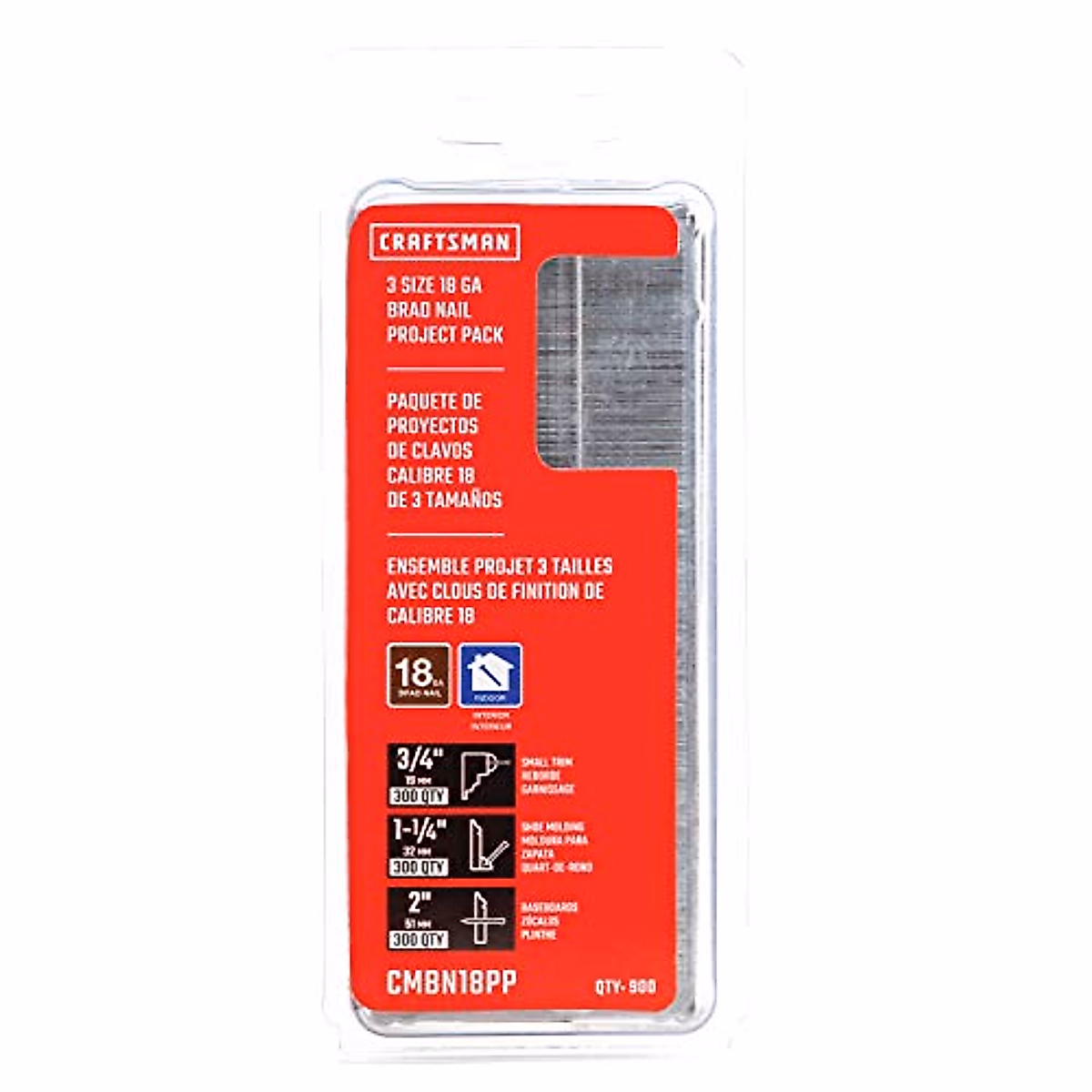 CRAFTSMAN Brad Nails, 18GA Project Pack (CMBN18PP)
