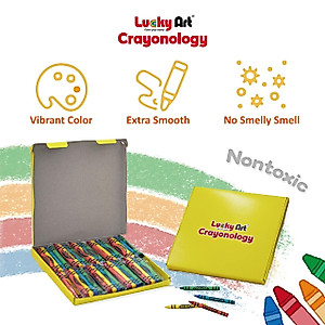 Lucky Art 20 Sets of 4 Packs (80 count) Standard Size Crayons - Mini Crayon Packs Non-Toxic Crayons; Crayons in bulk for Kids Party Favors, School Supplies for Teachers & Travel Crayons