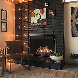 Pilgrim Home & Hearth 18251 Sinclair Single Panel Fireplace Screen, Natural Iron 39”W x 31”H, 21 Lbs