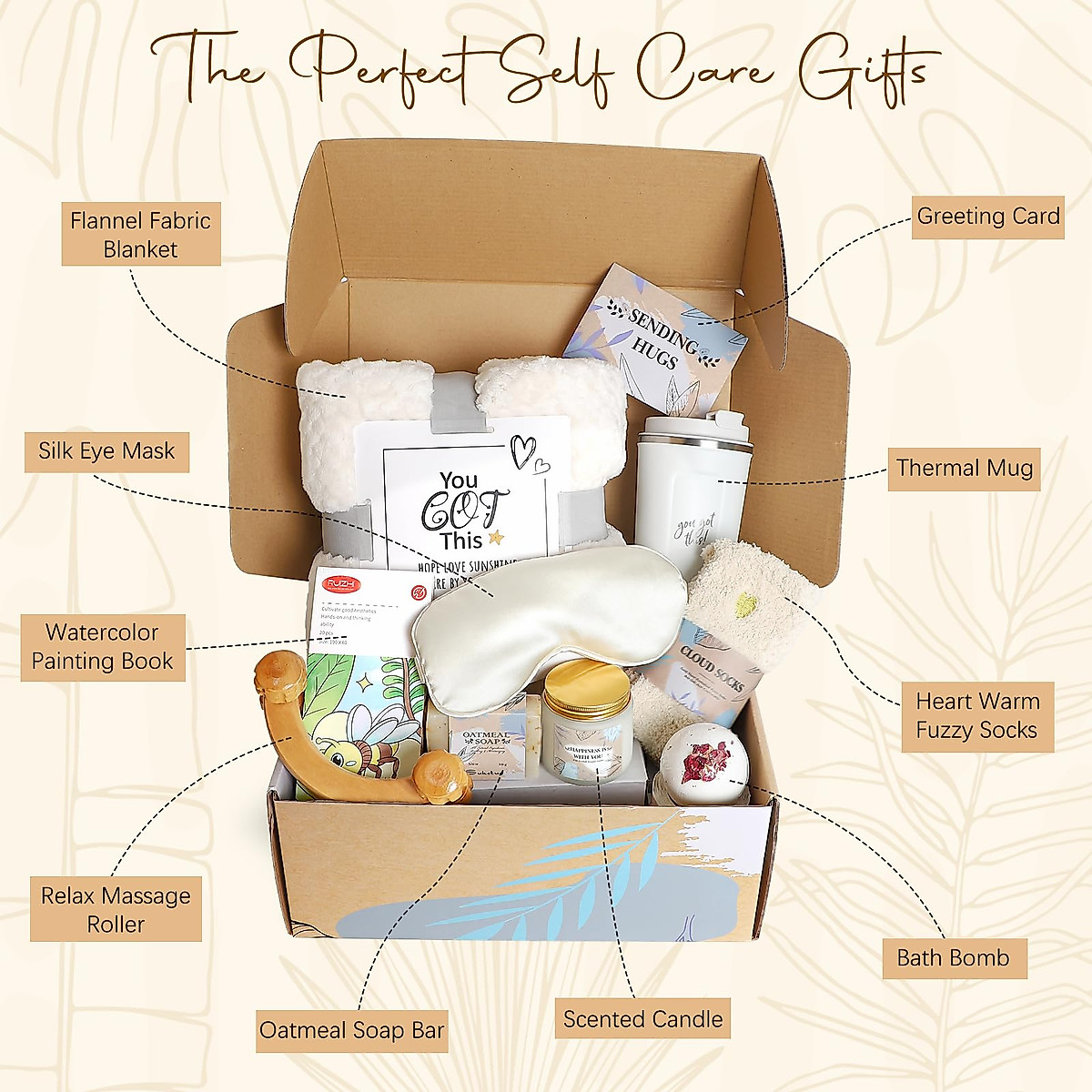 Get Well Soon Gifts for Women, Care Package Self Care Gifts for Women After Surgery Basket Thinking of you Gifts for Mom Sick Friend w/Relaxing Sympathy Blanket Coffee Mug
