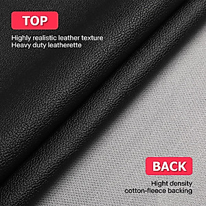 K-Musculo Vinyl Fabric, Marine Faux Leather Upholstery, for Upholstery Crafts, DIY Sewings, Sofa, Handbag, Earrings, Hair Bows Decorations (Black 54'' X 12'' inch 1Ft)
